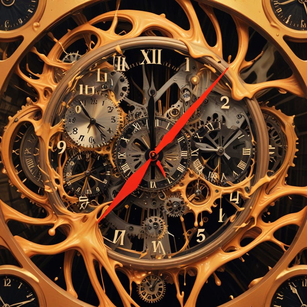 Melting Clocks Hallucination - Timeless Surrealism in a Melt...