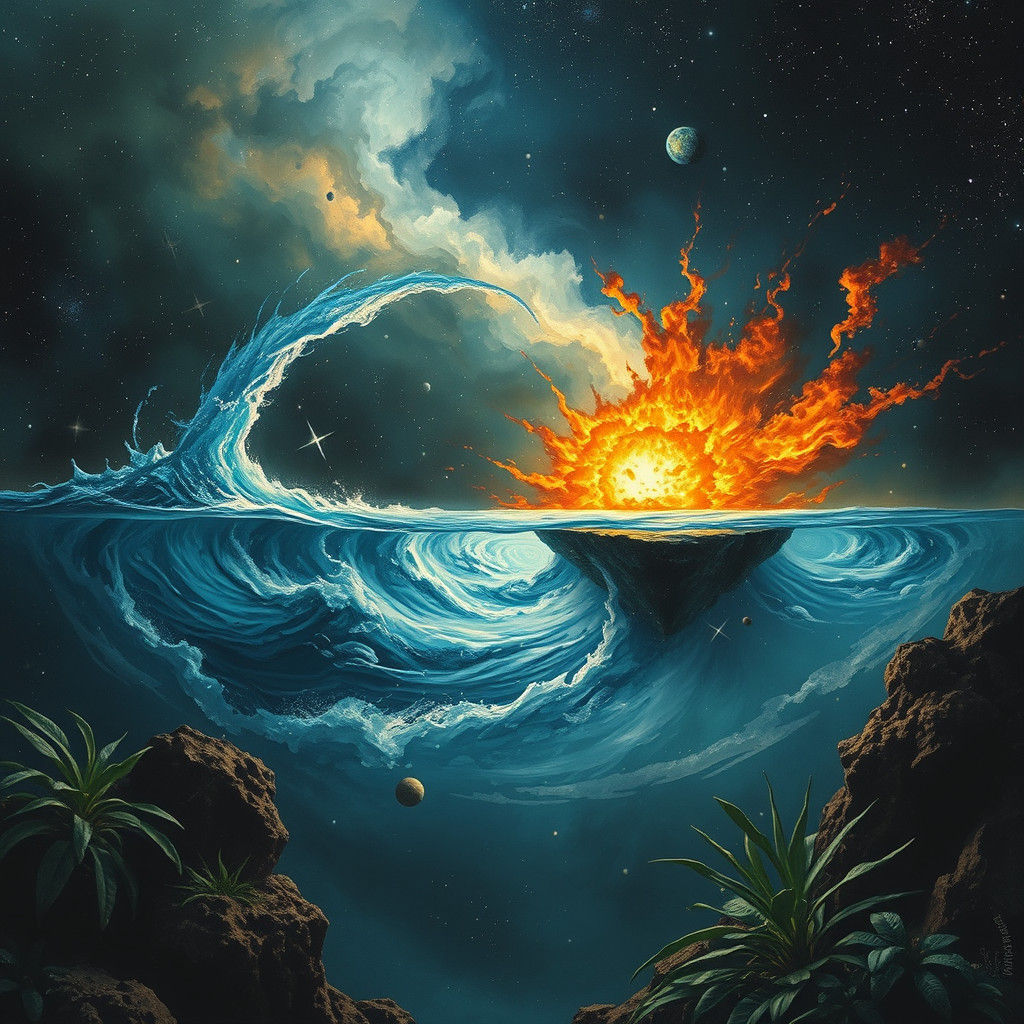 Surreal Cosmic Horrison in a Cyberpunk Aesthetic - AI Art