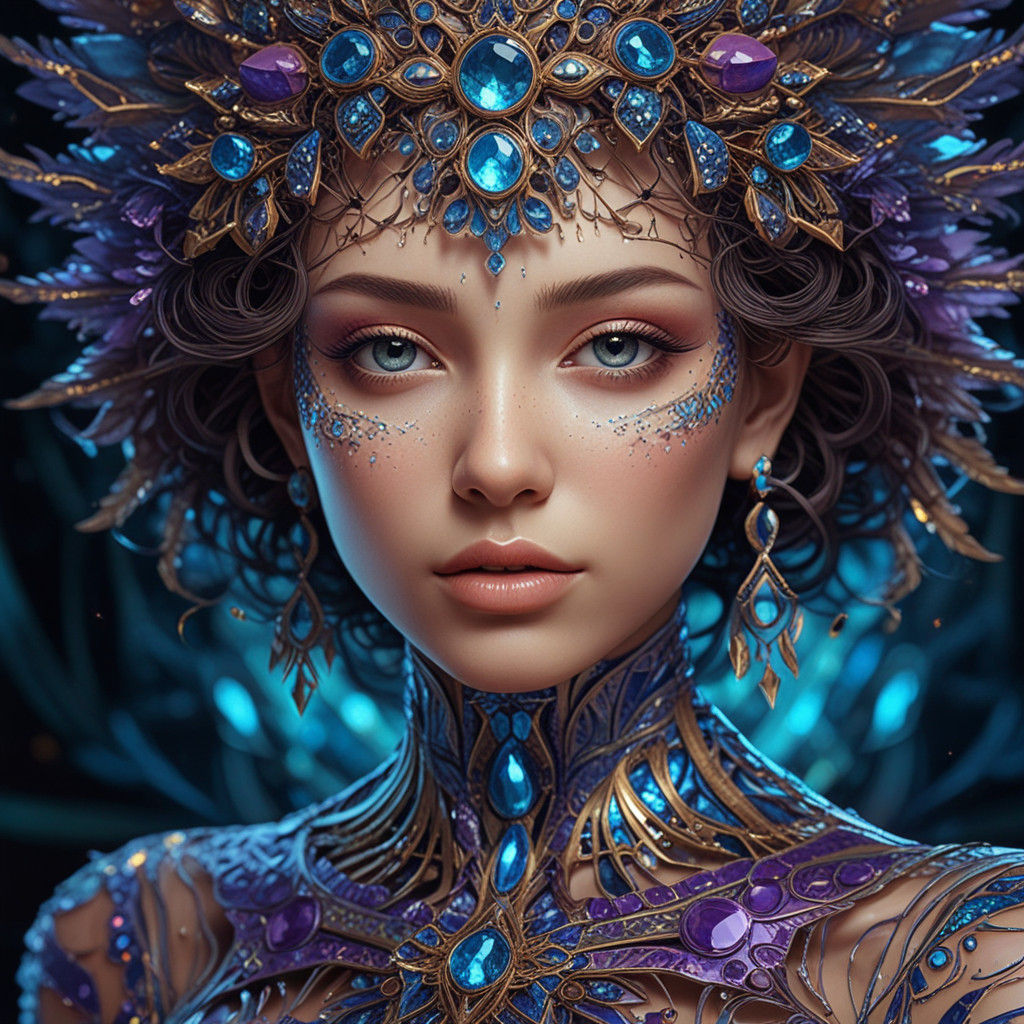 "Concentric Radiance" - A surreal and fantastical scene of a beautiful ...