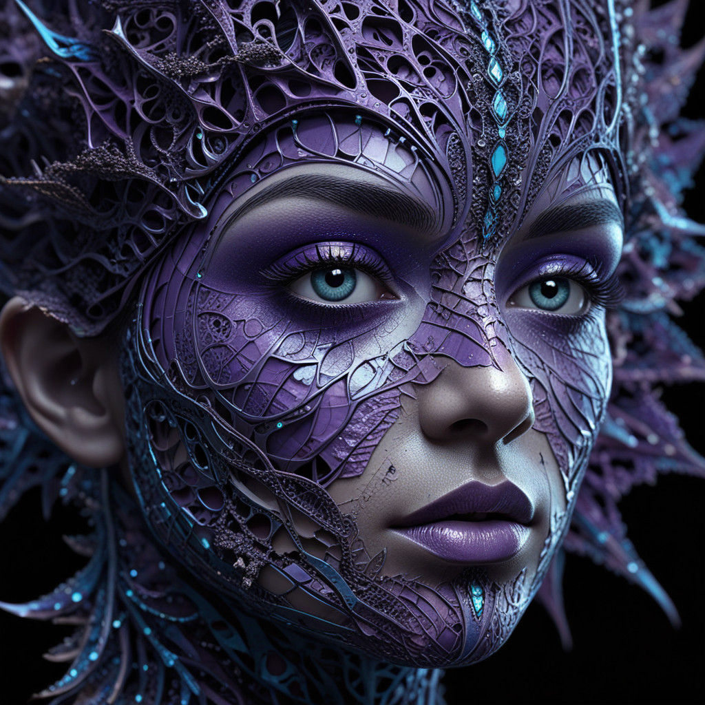 "An Aura of Aubergine" - A surreal and fantastical scene of a beautiful ...