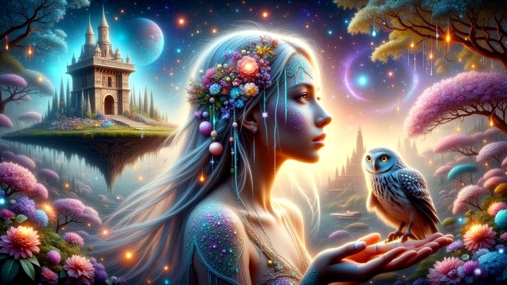 Enchanted, fantasy, mystic aura - Ethereal Goddess in a Drea...