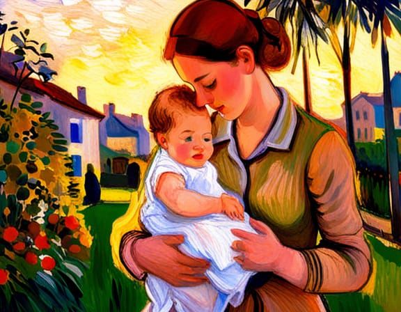 Mom and Her Baby - AI Generated Artwork - NightCafe Creator