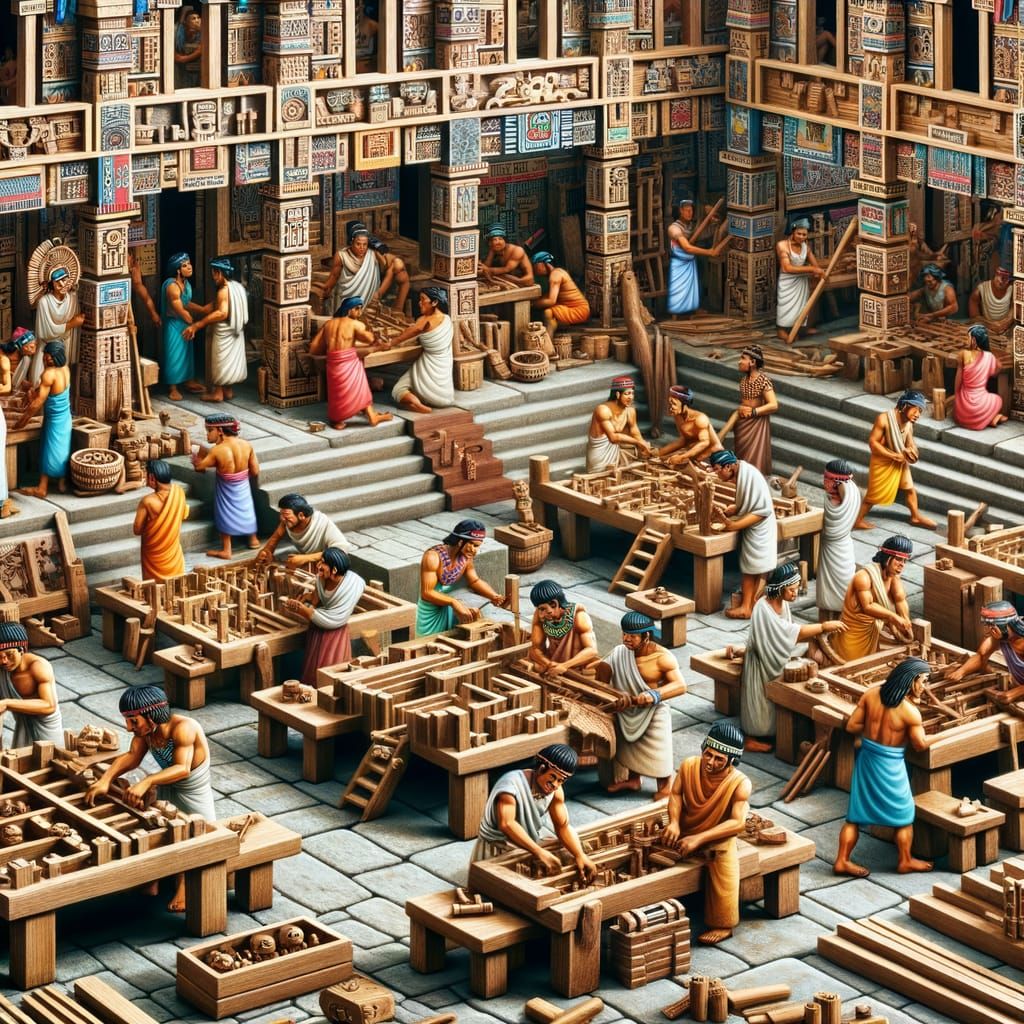 Aztec Carpentry - AI Generated Artwork - NightCafe Creator
