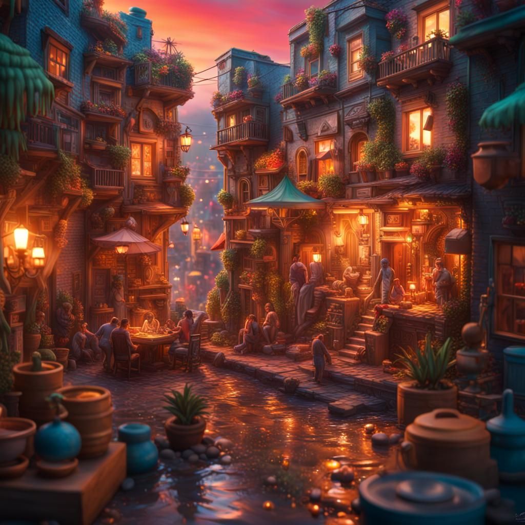 Chill evening - AI Generated Artwork - NightCafe Creator