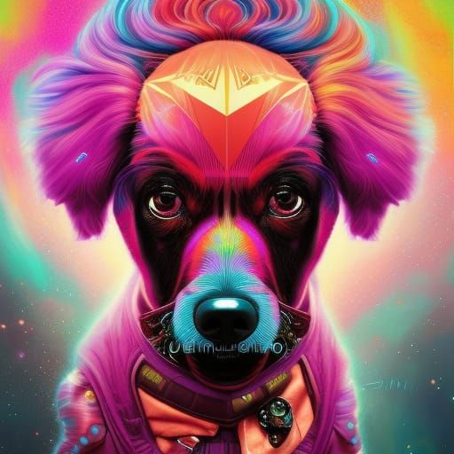 Cyber Punk Dogs - Neon Fefe' by Lord Elboron - AI Generated Artwork ...