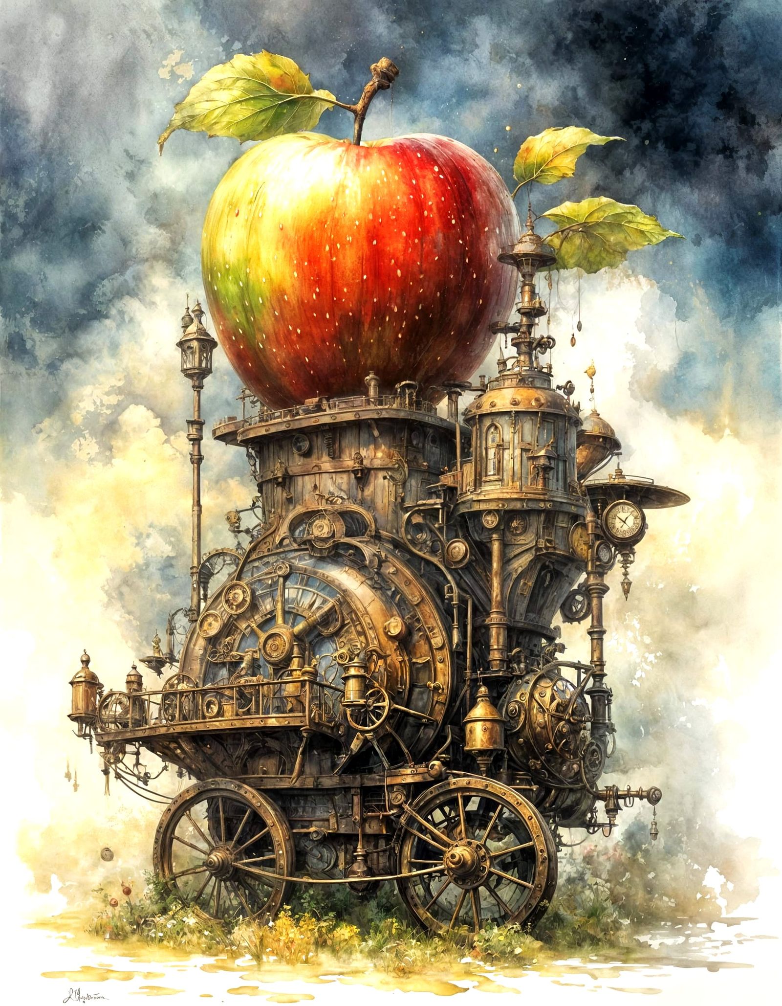 Steampunk apple delivery service - Ethereal Steampunk Apples...