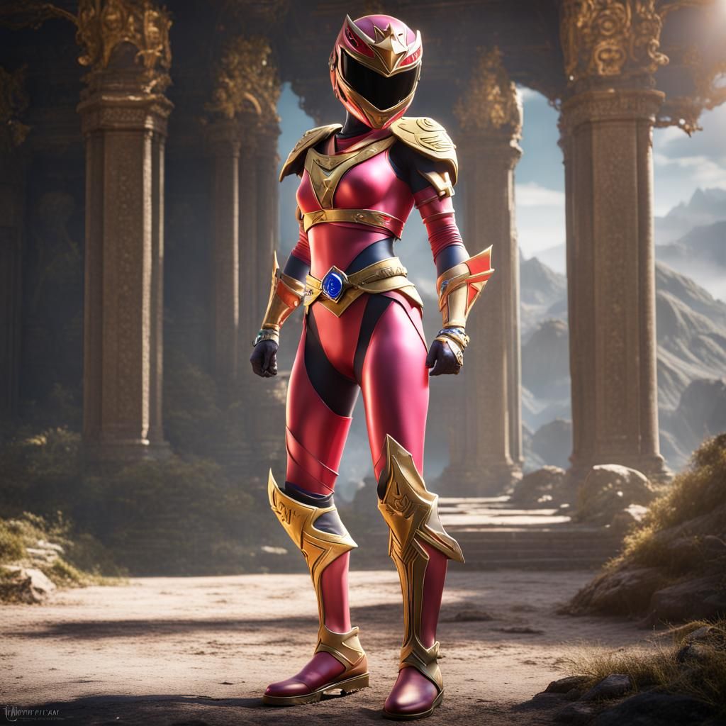 hyperrealistic Zelda as a power rangers, full body - AI Generated ...