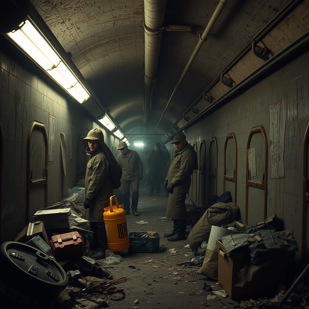 Underground Subway Cleaners - Gritty Subway Workers Amidst...