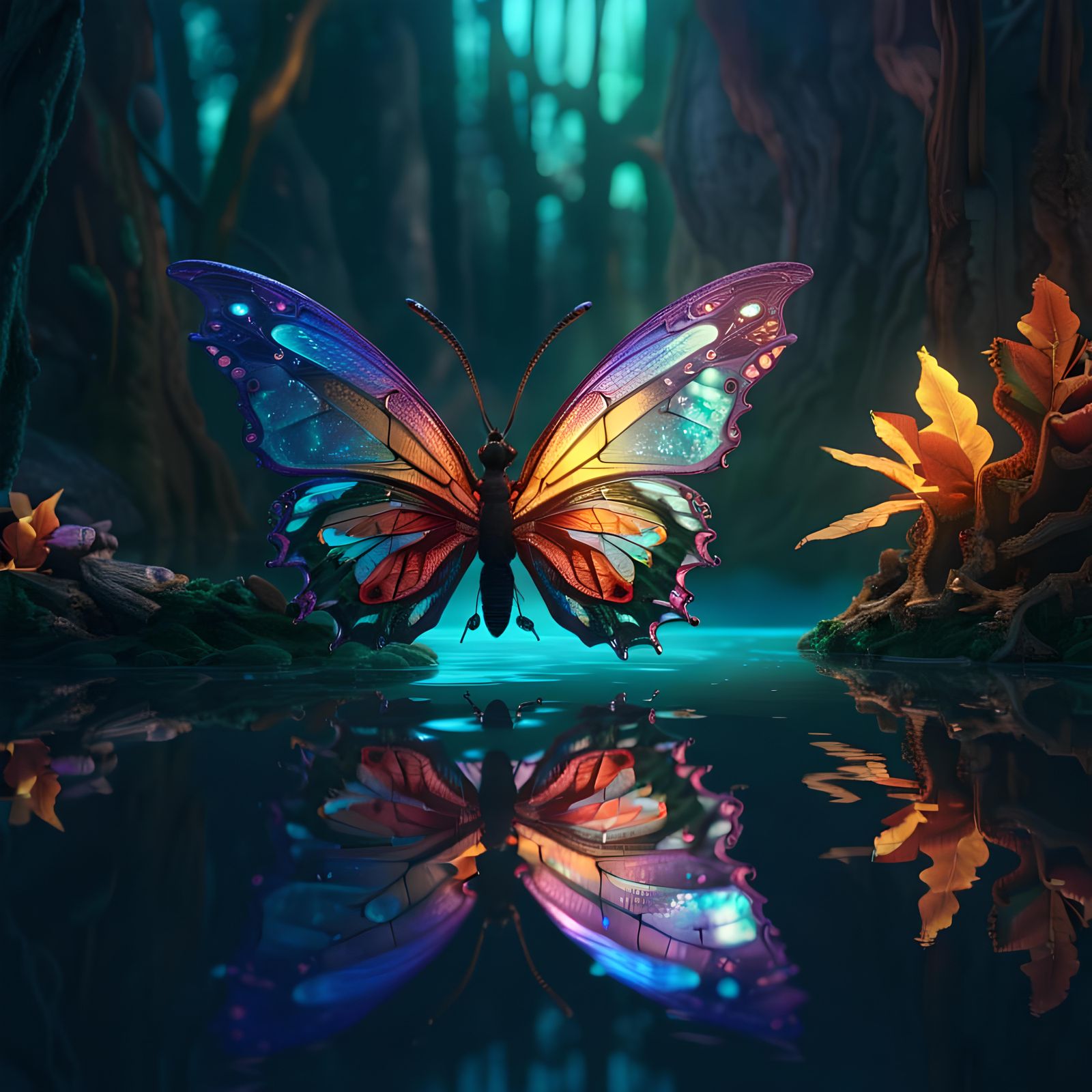 Iridescence Butterfly - AI Generated Artwork - NightCafe Creator