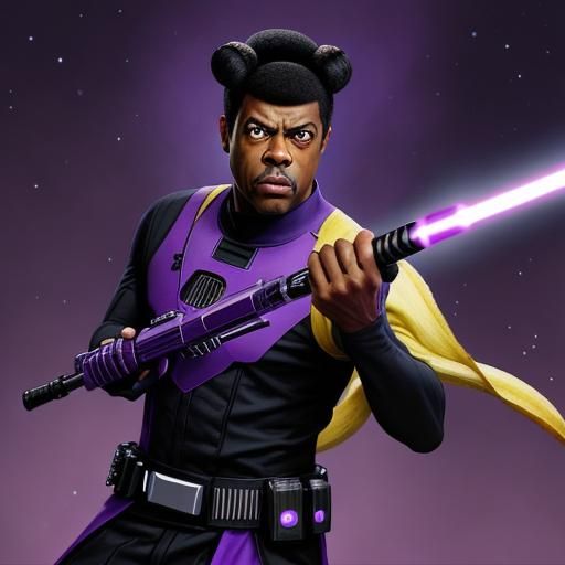 Chris Tucker is Mace Windu. - AI Generated Artwork - NightCafe Creator