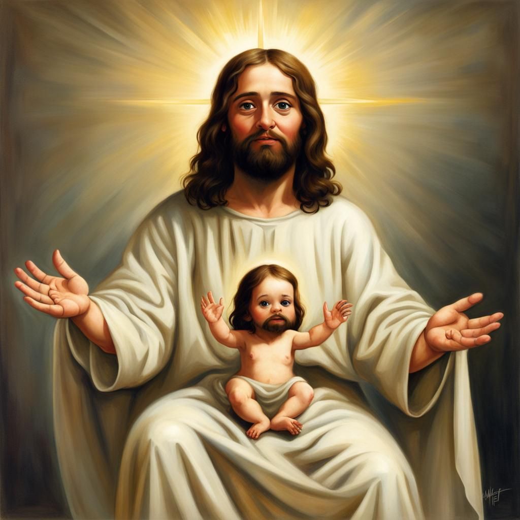 Midget Jesus - AI Generated Artwork - NightCafe Creator