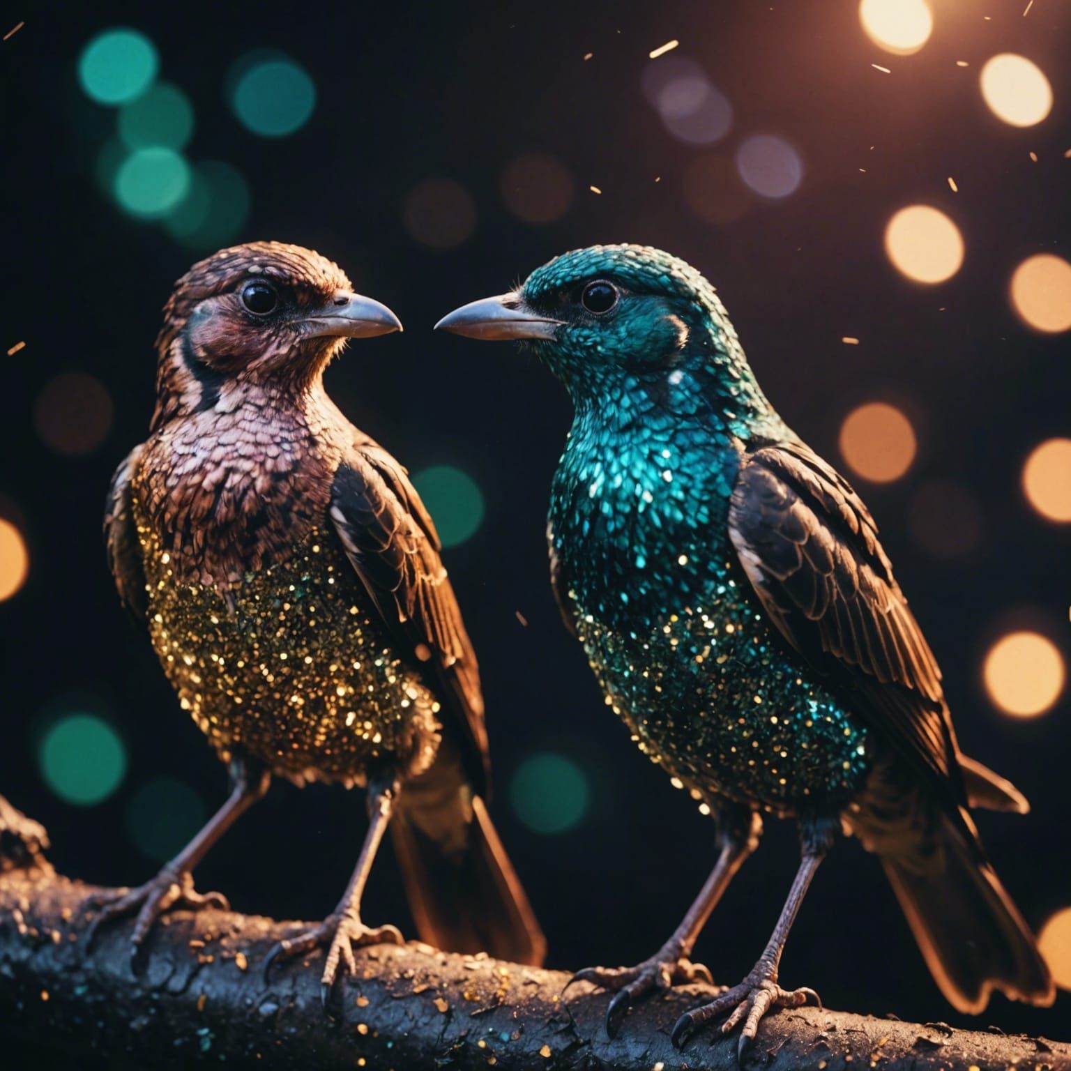 glitter birds - AI Generated Artwork - NightCafe Creator