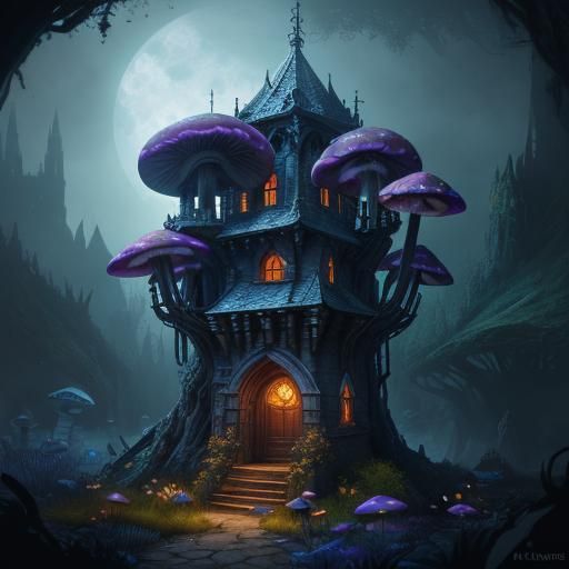 dark pixie fae castle - AI Generated Artwork - NightCafe Creator
