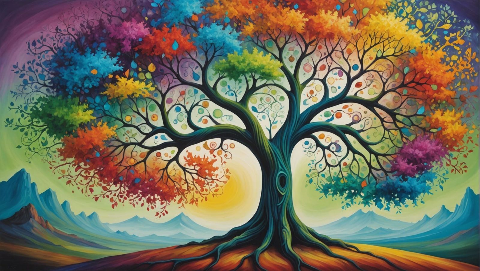 the rainbow tree - AI Generated Artwork - NightCafe Creator