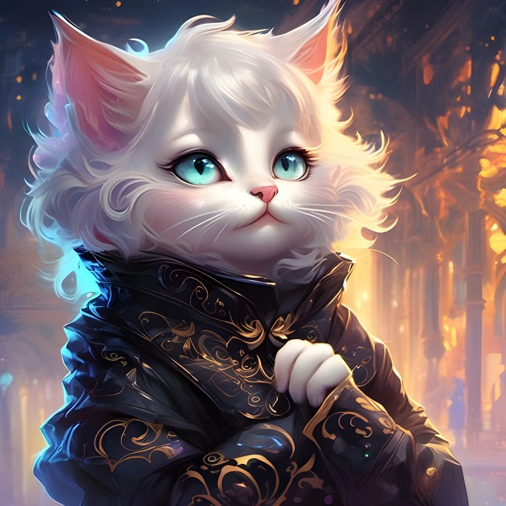 Pensive kitty - AI Generated Artwork - NightCafe Creator