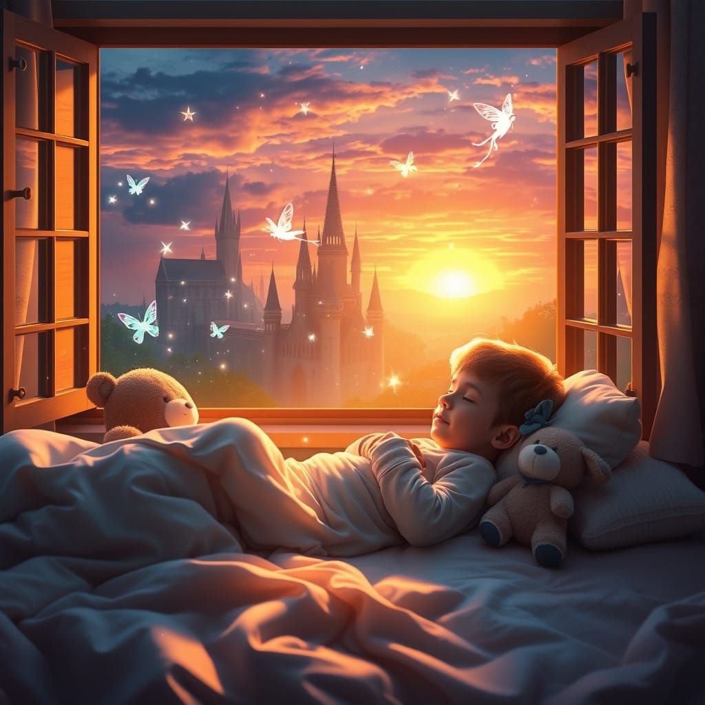 Lullaby - Whimsical Dreamscapes in Cyberpunk Aesthetic