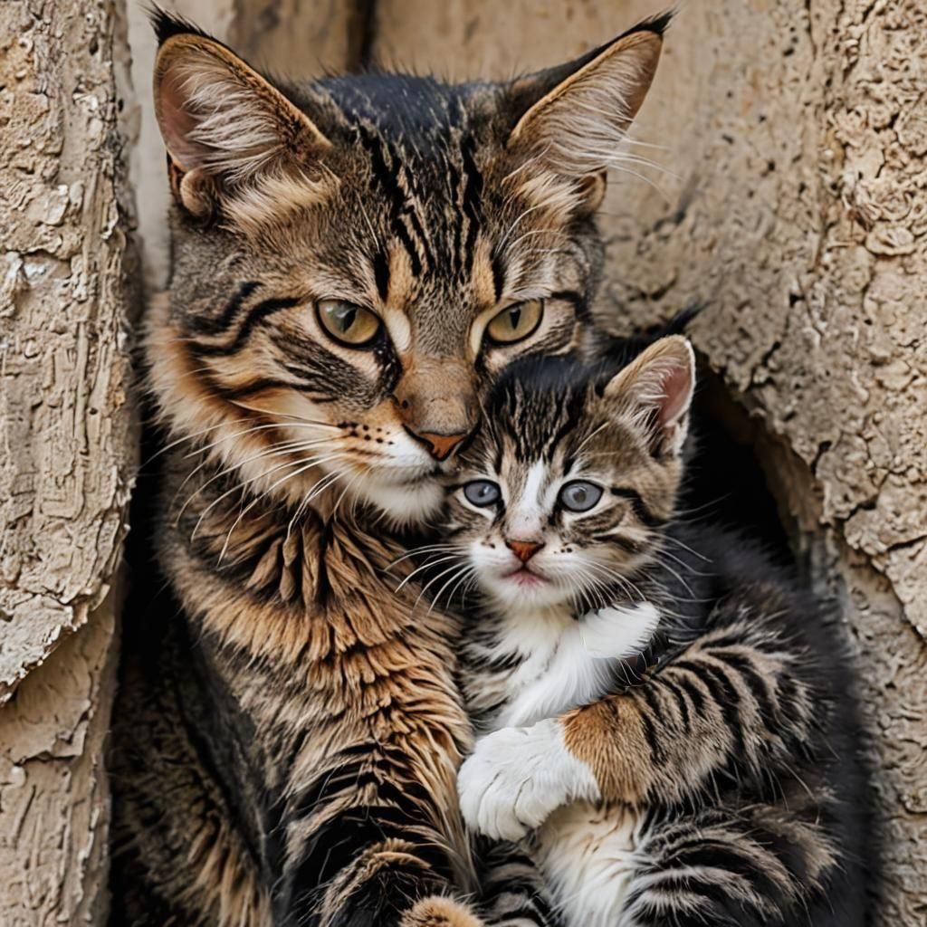 A Mother's Instinctive Love - AI Generated Artwork - NightCafe Creator