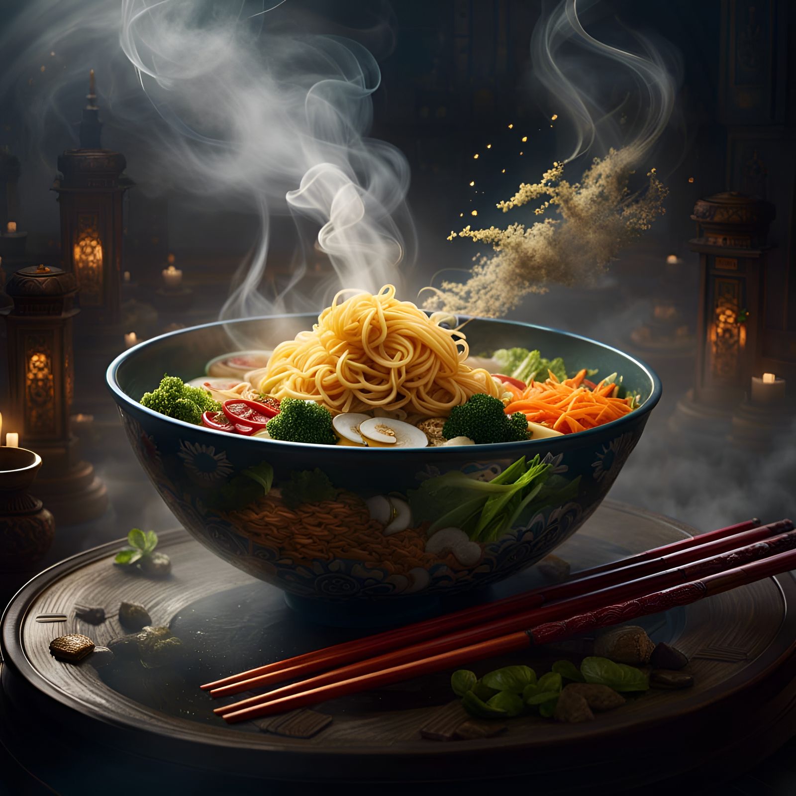bowl of ramen noodles - AI Generated Artwork - NightCafe Creator