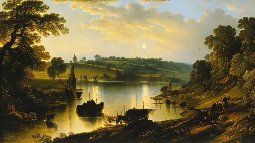 Charles Lock Eastlake, John Constable style landscape, English country ...