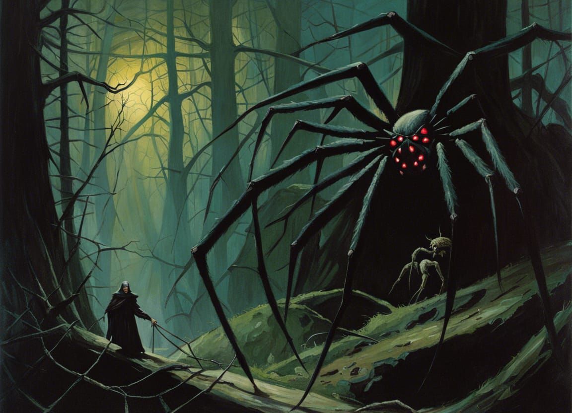 Giant spiders by Gerald Brom SDXL 0.9 - AI Generated Artwork ...
