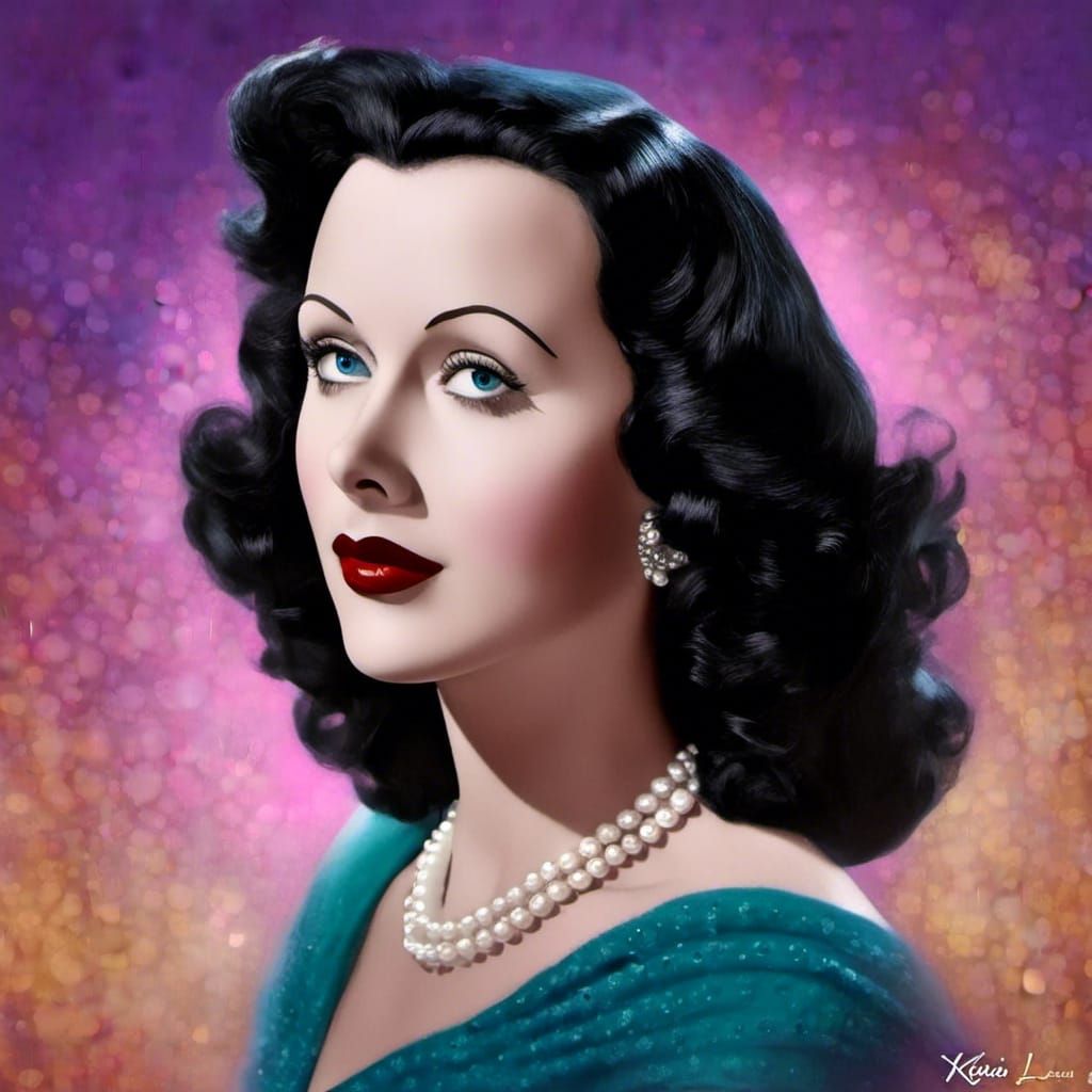 Hedy Lamarr disney character portrait - AI Generated Artwork ...