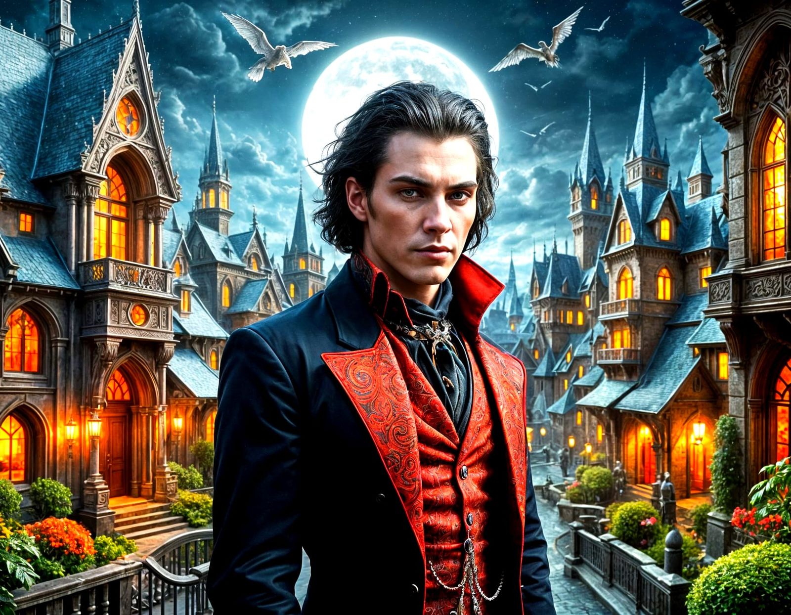 Epic Masterpiece of Modern Vampires in Whimsical F... - AI Art