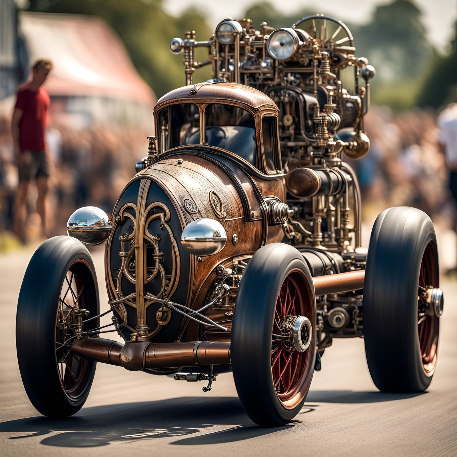 Dieselpunk Dragster - AI Generated Artwork - NightCafe Creator