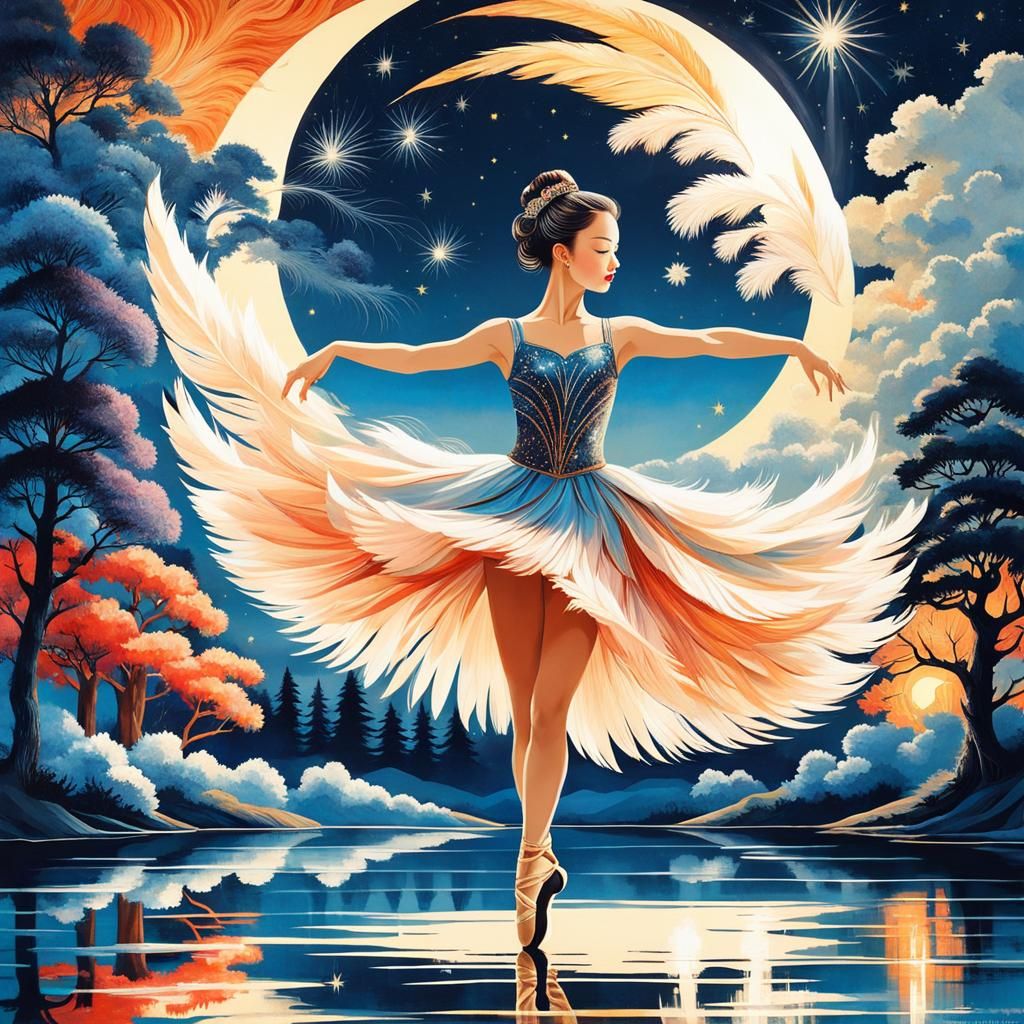 Swan Lake ballerina - AI Generated Artwork - NightCafe Creator