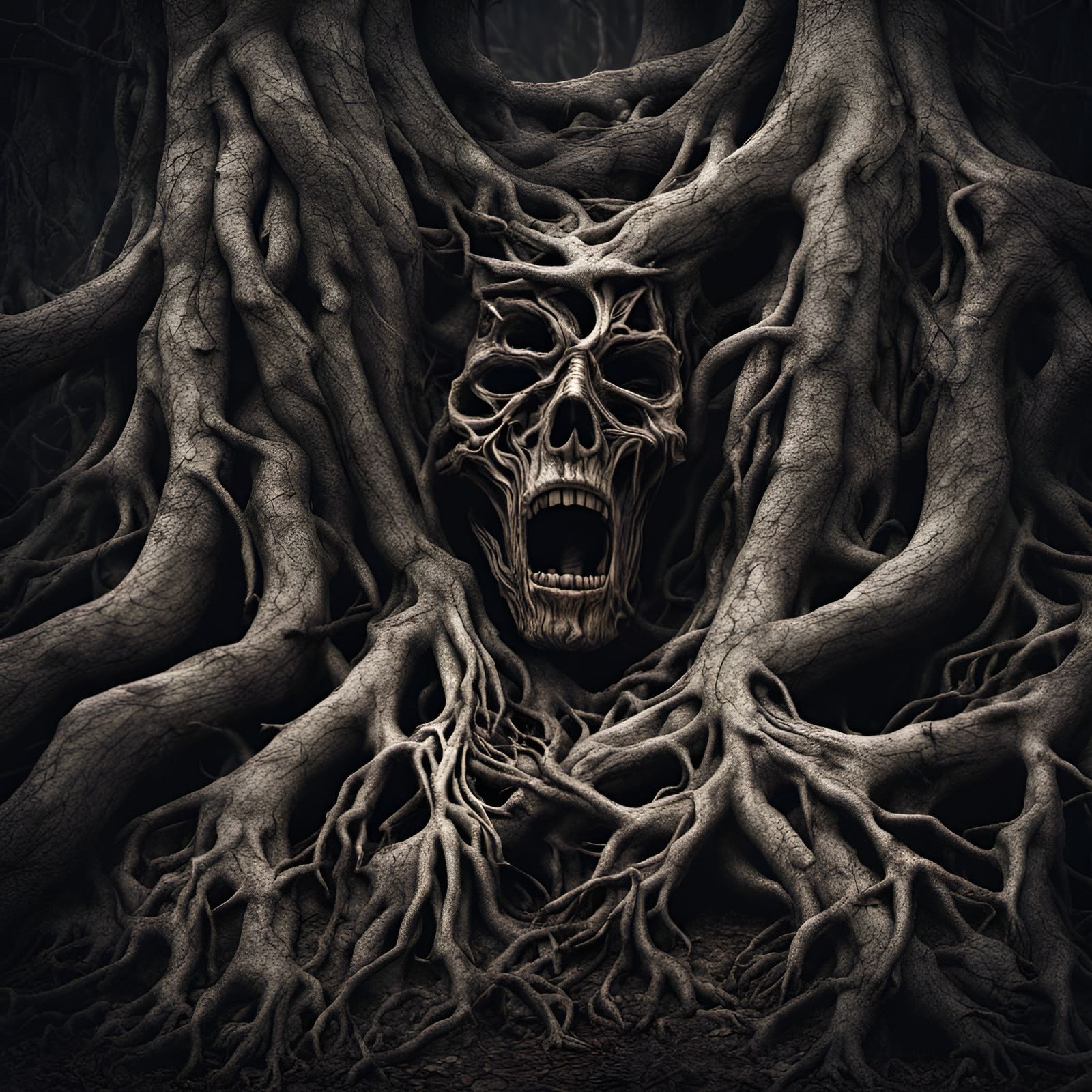 Rooted In Evil - AI Generated Artwork - NightCafe Creator