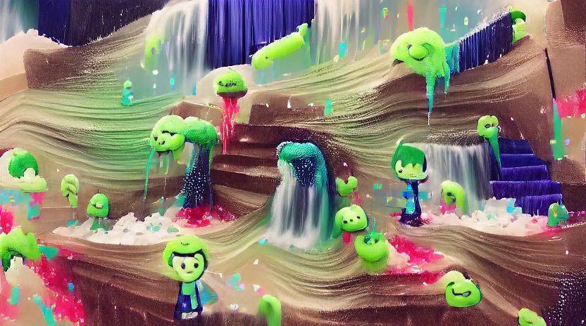 slime waterfall - AI Generated Artwork - NightCafe Creator