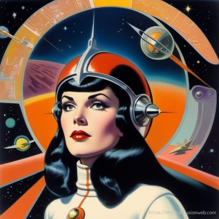 Retro Scifi Portrait - AI Generated Artwork - NightCafe Creator