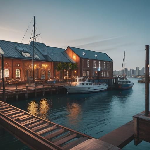 harbour factory - AI Generated Artwork - NightCafe Creator