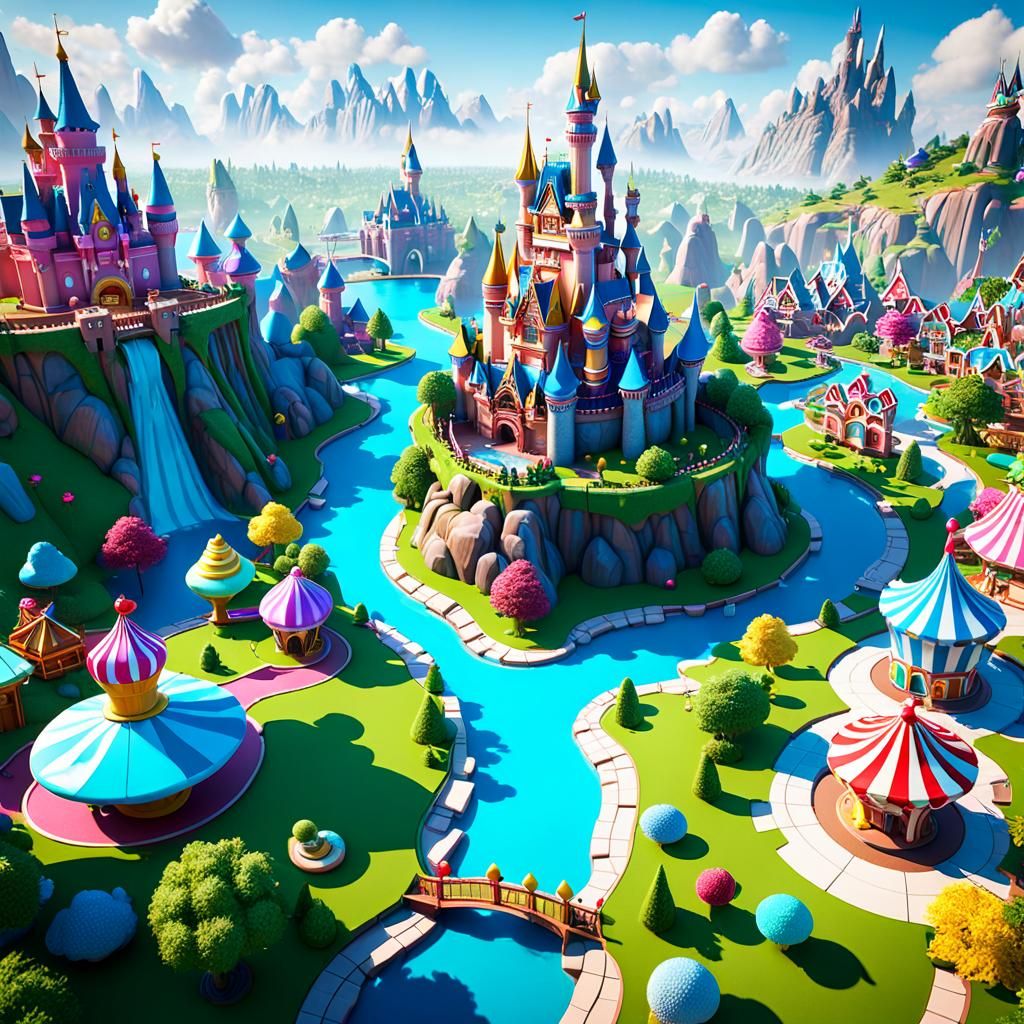 board game themed world disney candyland fantasy world - AI Generated ...