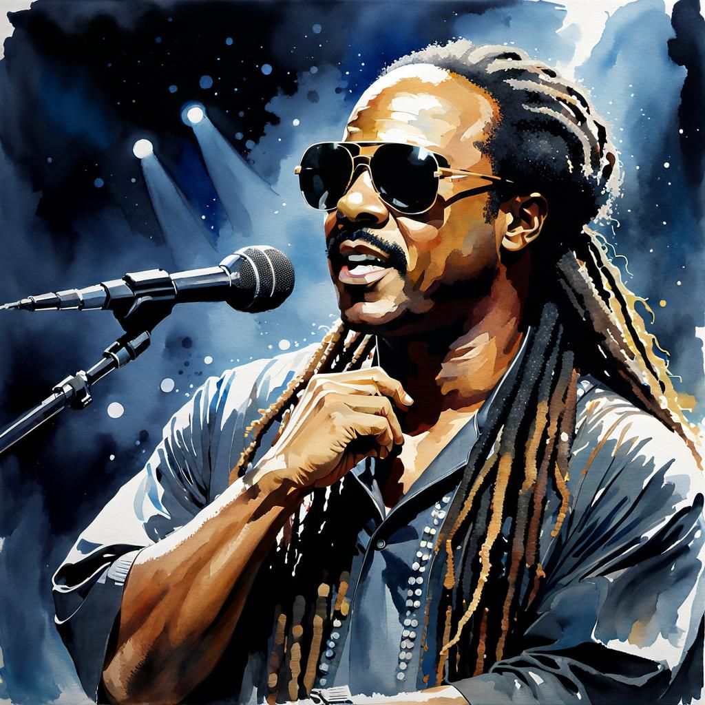 Stevie Wonder - AI Generated Artwork - NightCafe Creator