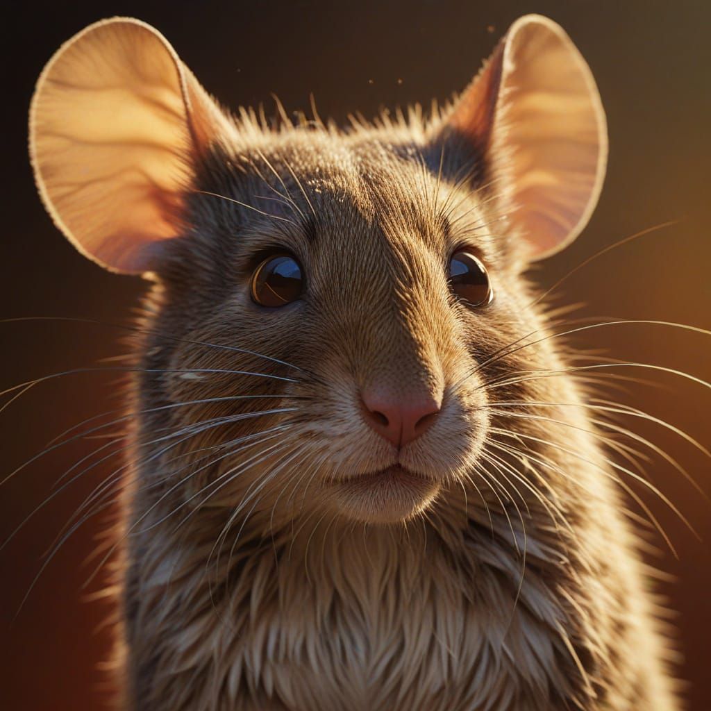 Hyperrealistic Shy Mouse in Vibrant Color Splash A... - AI Art