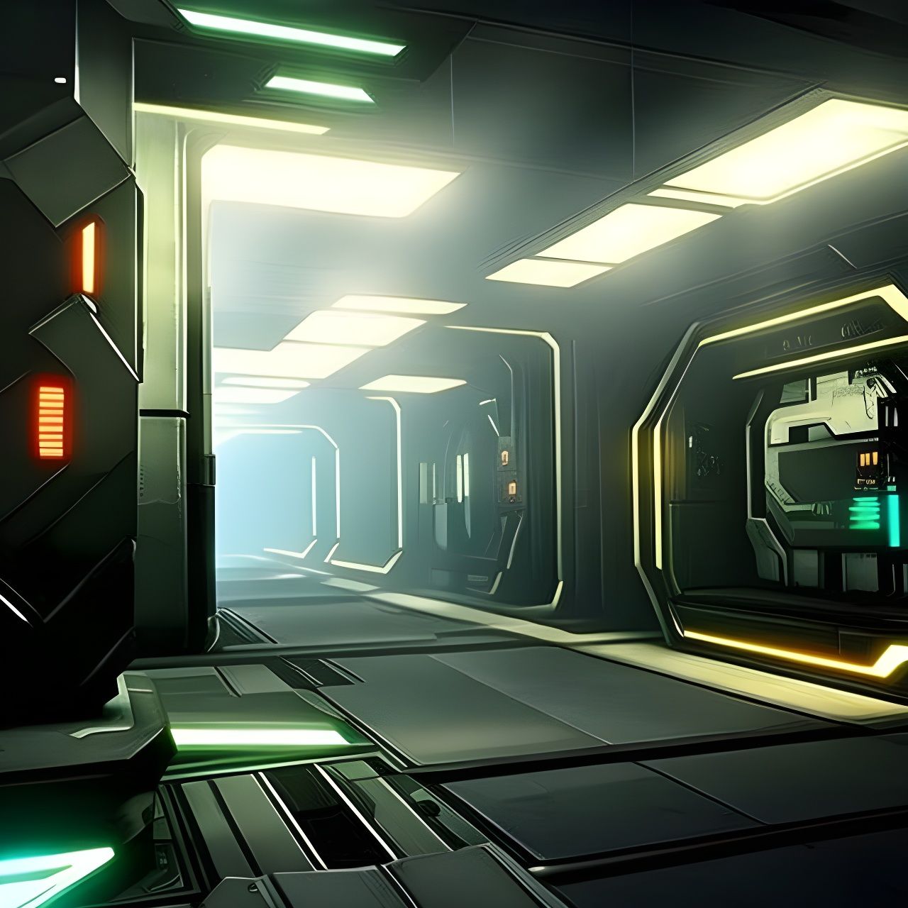 A SARIF Lab Hallway - AI Generated Artwork - NightCafe Creator