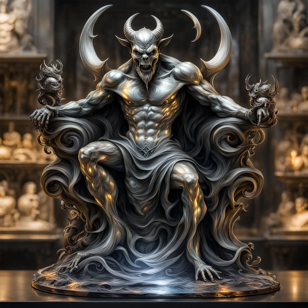 Sculpture of a demon - AI Generated Artwork - NightCafe Creator