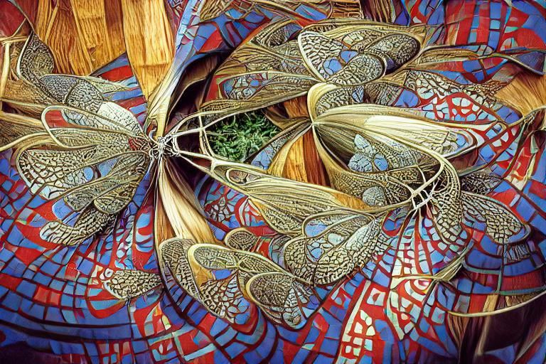 Butterfly Wing Mandala BR05C - AI Generated Artwork - NightCafe Creator