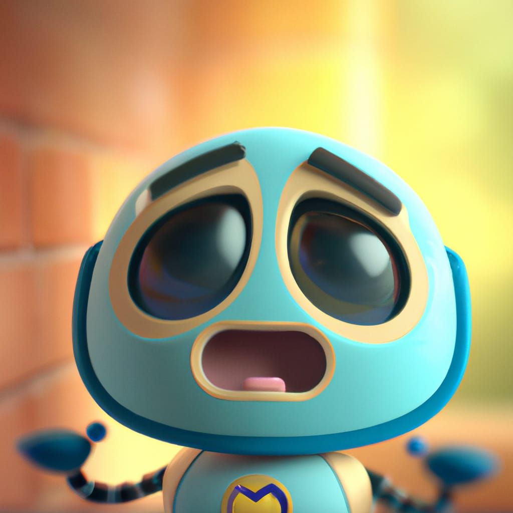 Scared Robot - AI Generated Artwork - NightCafe Creator