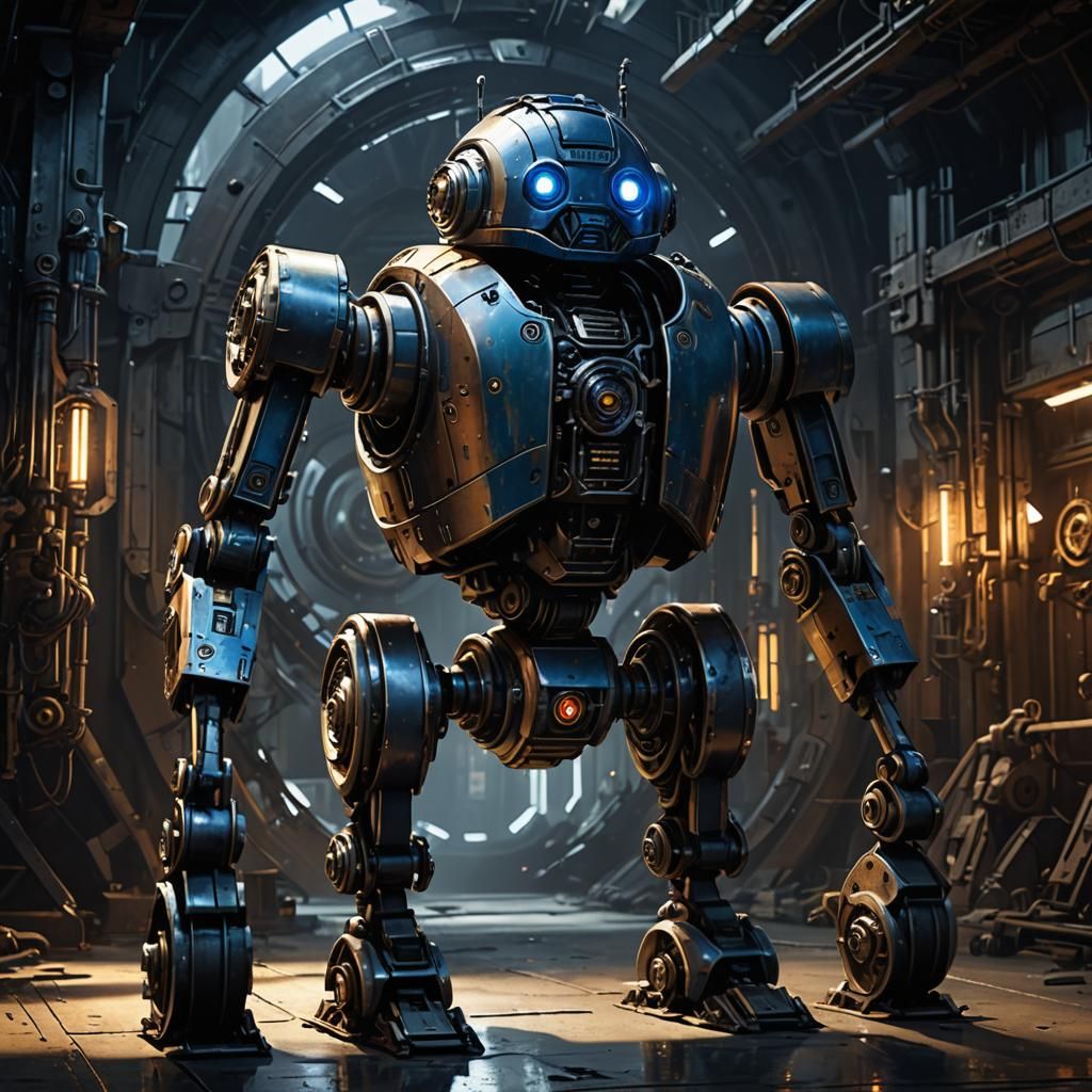 one wheeled droid - Sleek Metallic Droid Balances on Single ...