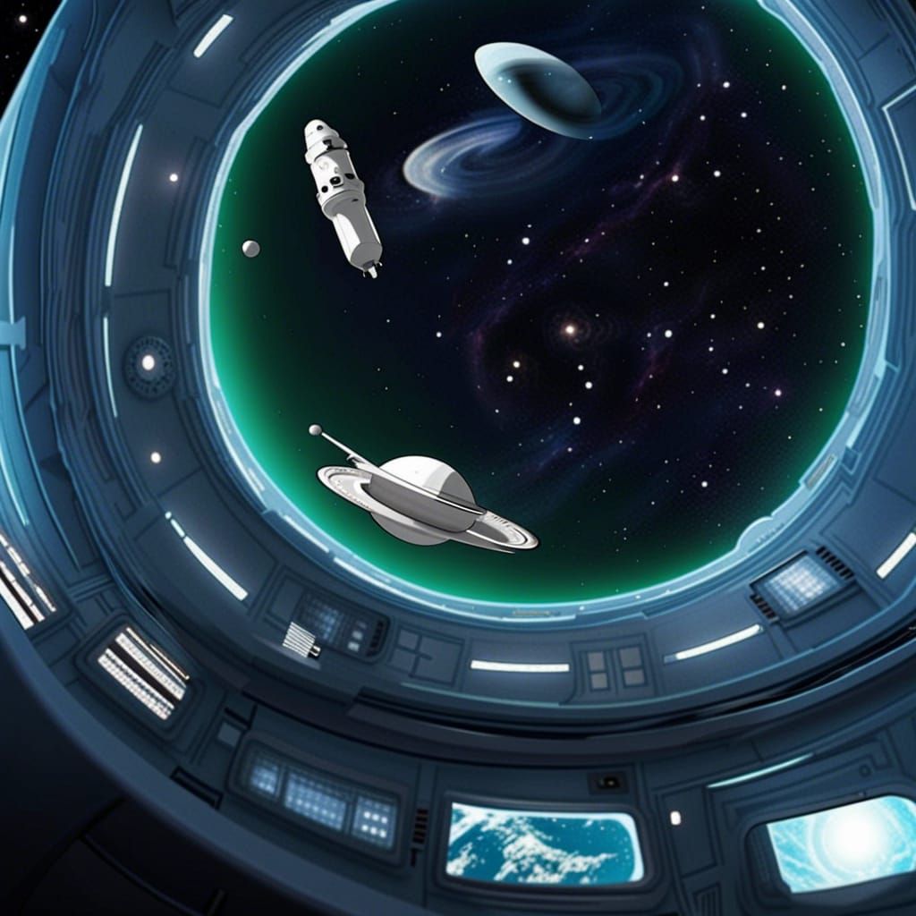 Coffee shop in space - AI Generated Artwork - NightCafe Creator