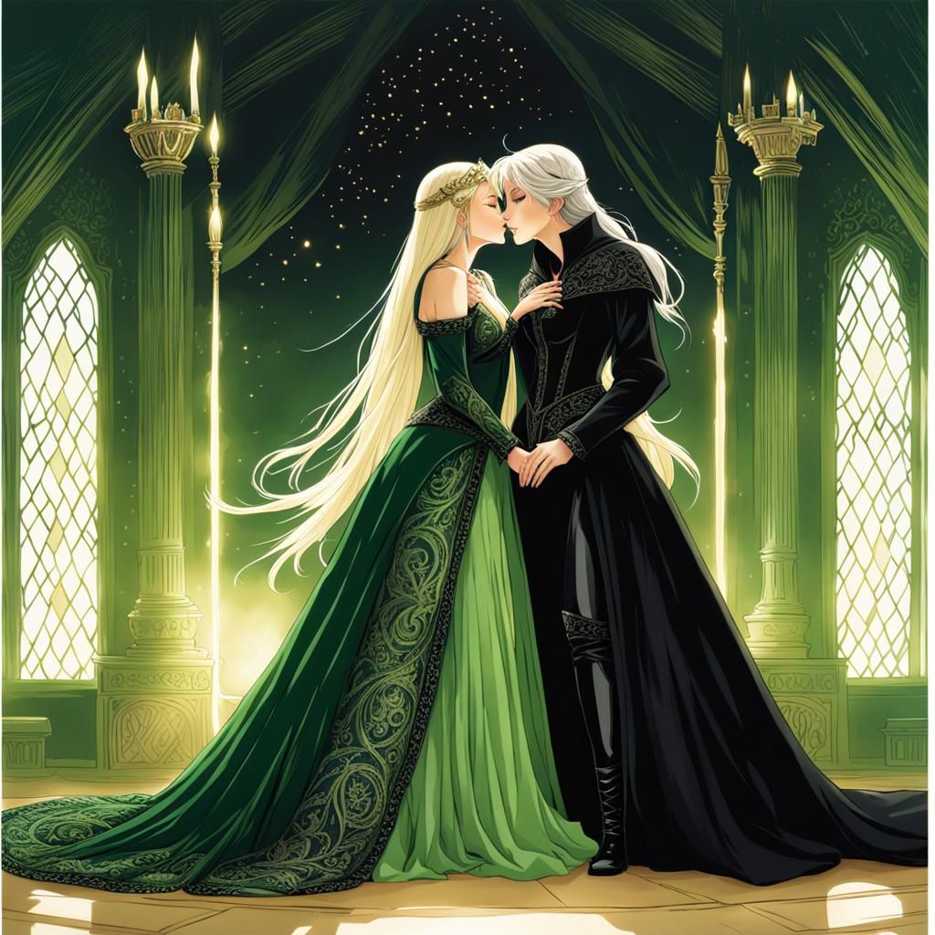 The Princess captured the Witch's heart. - AI Generated Artwork ...