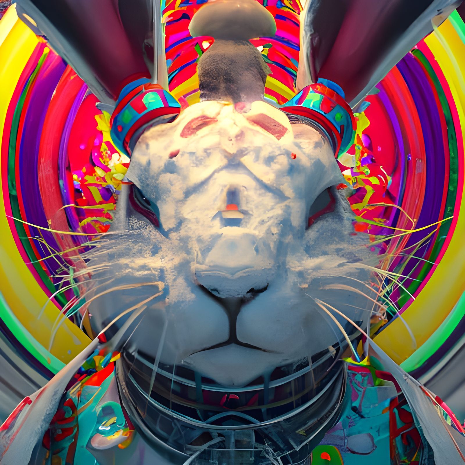 Samurai Rabbit: Fractal Chaos, Fine Detail, Portrait, Highly Detailed ...