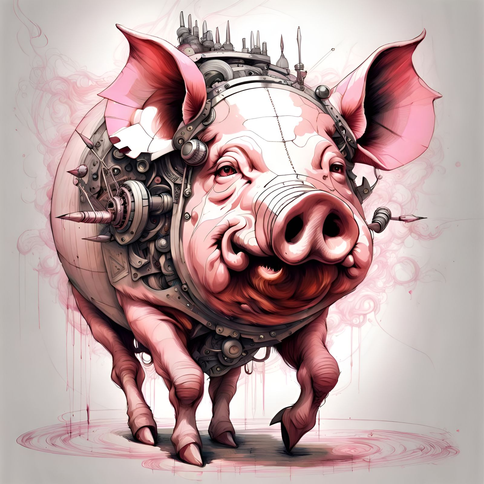 Mechanical Pig - AI Generated Artwork - NightCafe Creator