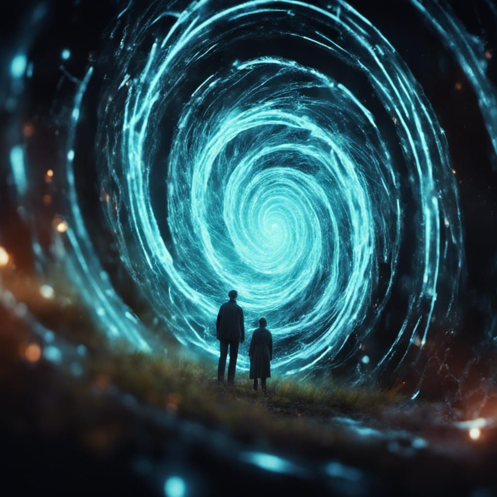 Two people encounter temporal anomaly : r/nightcafe