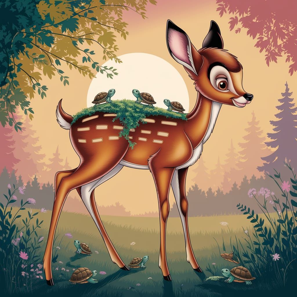 Turtles ride on his back - Bambi - Bambi Transforms into a L...