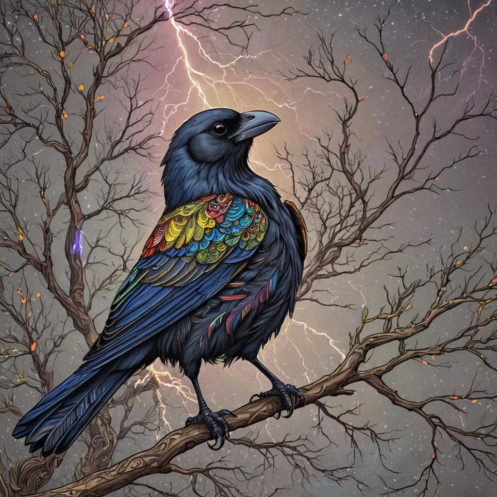Lightning Crow 6 (RealVisXL v4 Lightning) - AI Generated Artwork ...