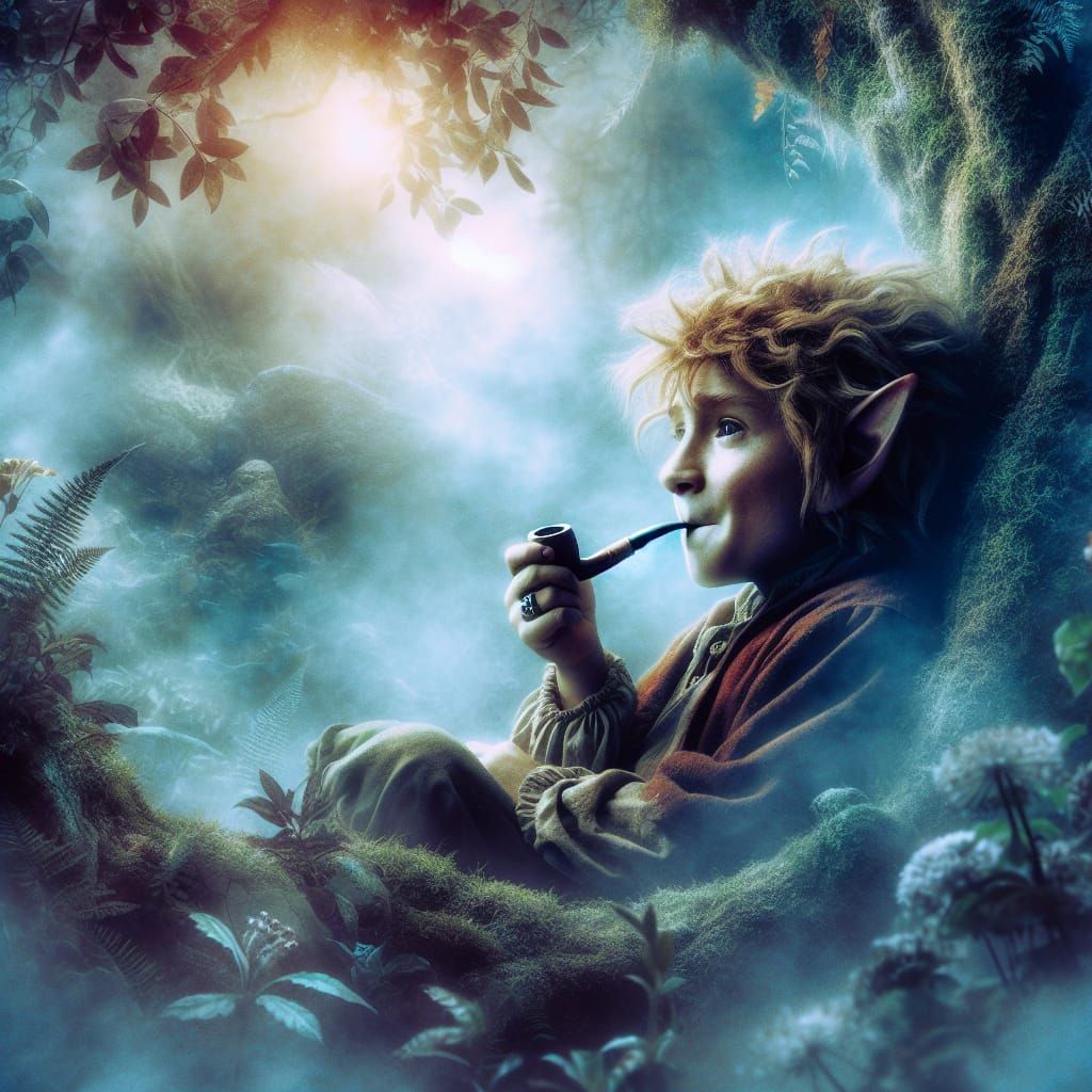 A hobbit smoking a pipe - AI Generated Artwork - NightCafe Creator