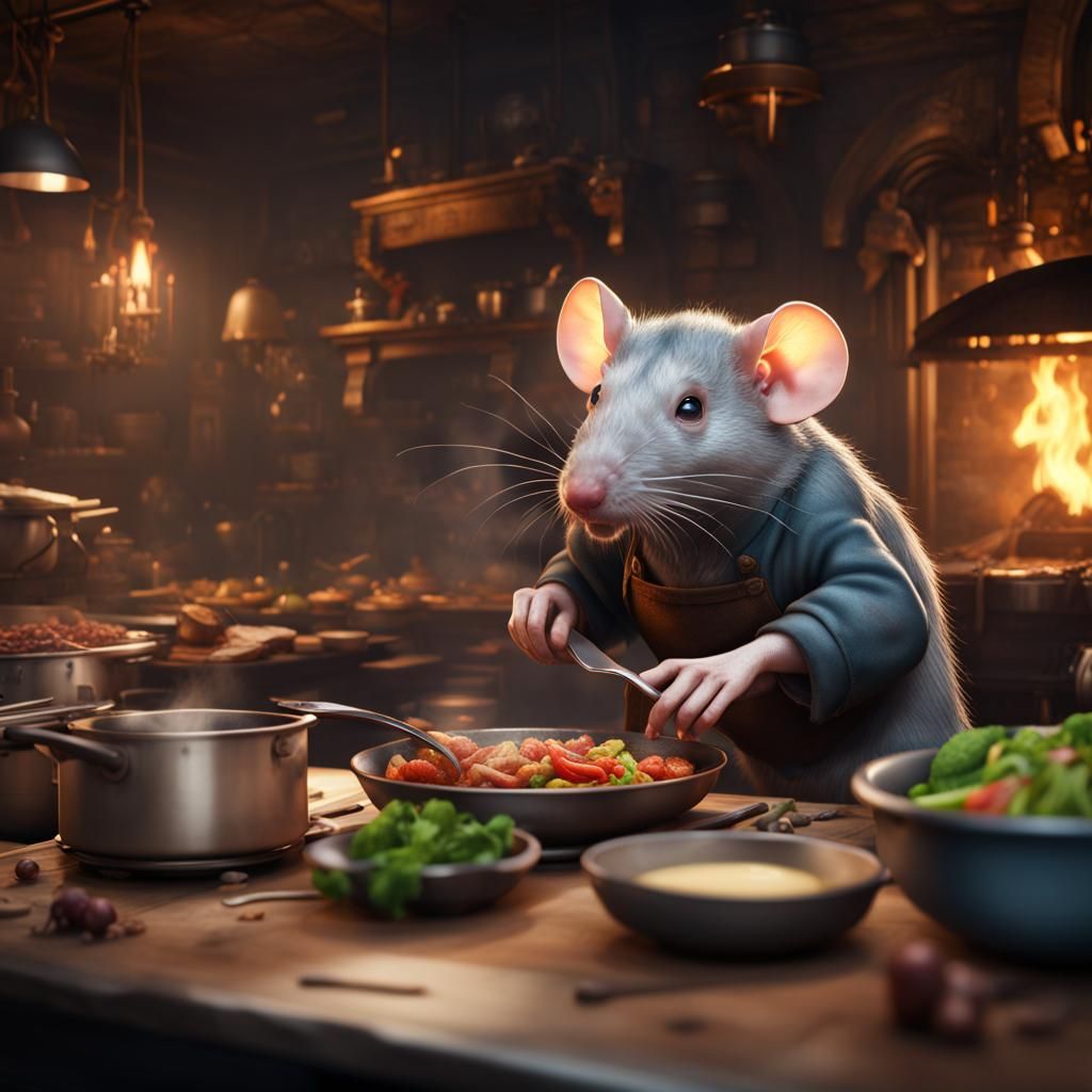 Ratatouille- A chef rat - AI Generated Artwork - NightCafe Creator