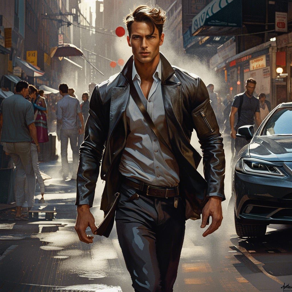 Portrait of a man walking - AI Generated Artwork - NightCafe Creator